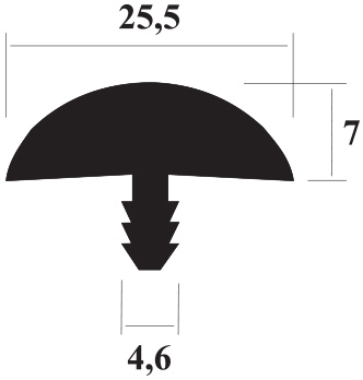 PVC T-Bar Aluminium 25.5mm | Woodworking Machinery, Materials and ...