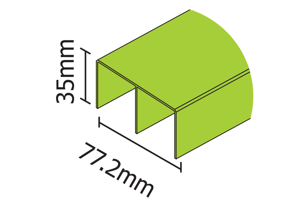 Double Upper Guide Rail - 4m | Ney Ireland