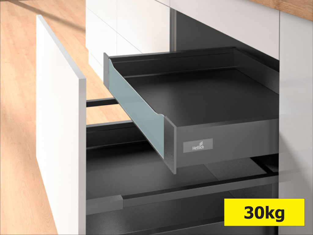 Hettich Atira Inbox Front Connection 70mm Anthracite | Woodworking ...