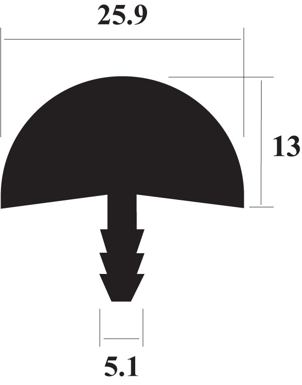 PVC T-Bar Aluminium 25.9mm | Woodworking Machinery, Materials and ...