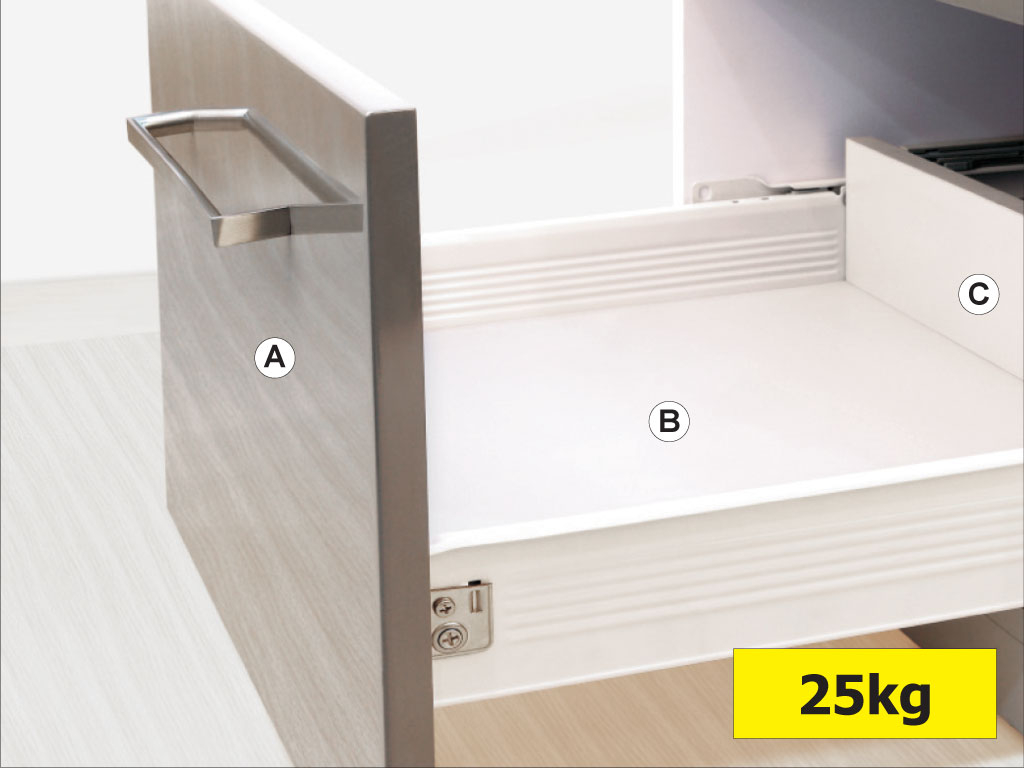 Metal Sided Drawer Box | Single Wall Drawer Box | Drawer Systems ...